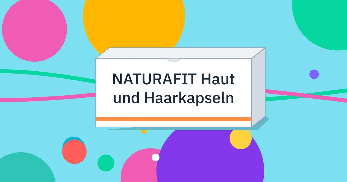 Symbolbild: Packung mit der Aufschrift NATURAFIT Haut und Haarkapseln (PZN 12515910) – Verfügbarkeit und Bezug in Apotheken in Frankfurt am Main