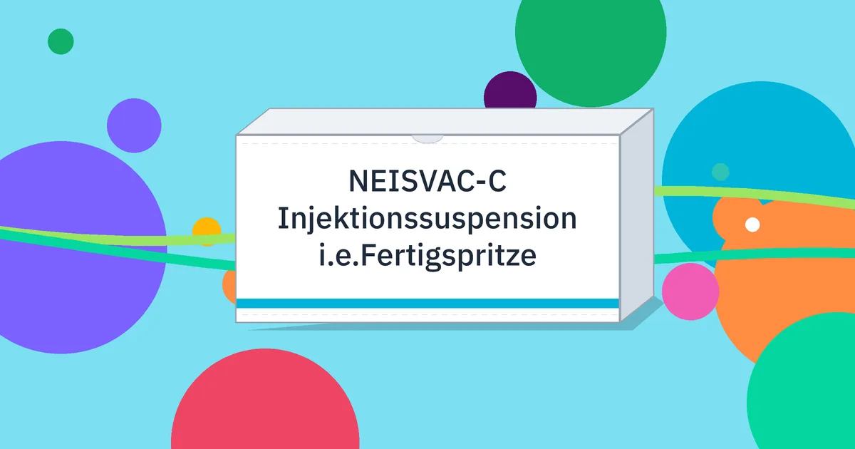 Symbolbild: Packung mit der Aufschrift NEISVAC-C Injektionssuspension i.e.Fertigspritze (PZN 14045360) – Verfügbarkeit und Bezug in Apotheken in Frankfurt am Main