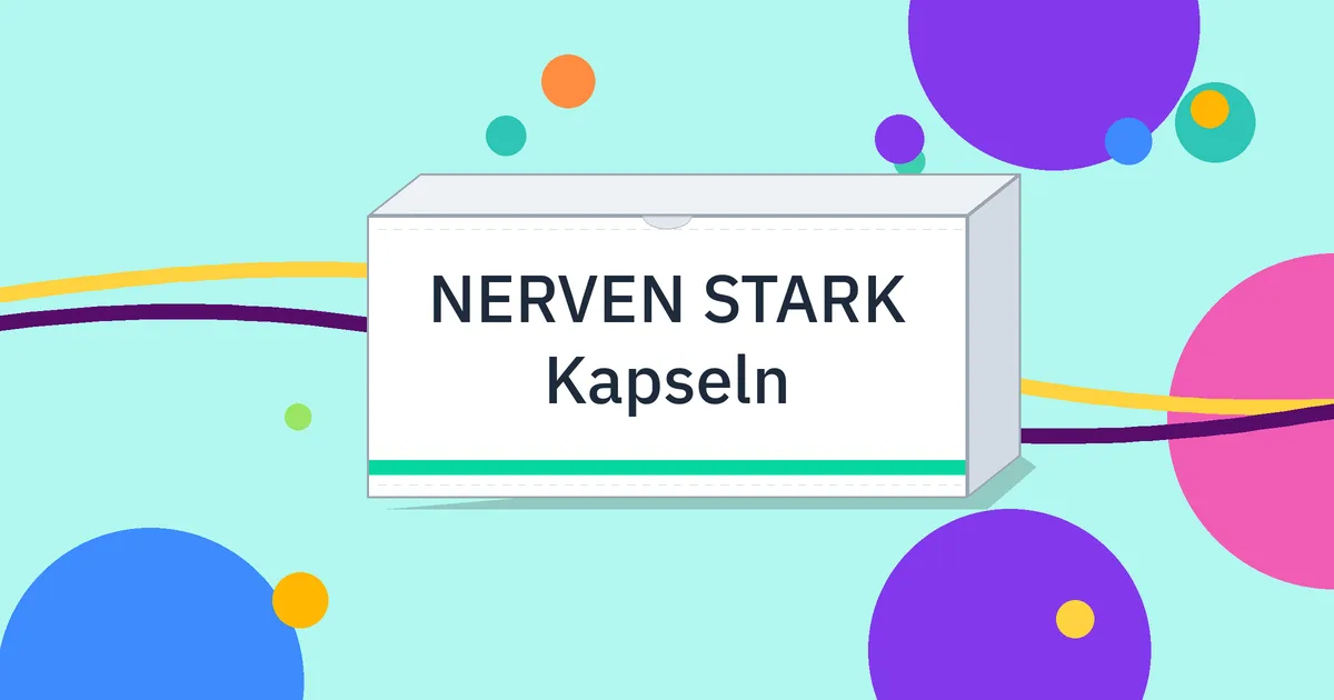 Symbolbild: Packung mit der Aufschrift NERVEN STARK Kapseln (PZN 11081438) – Verfügbarkeit und Bezug in Apotheken in Frankfurt am Main