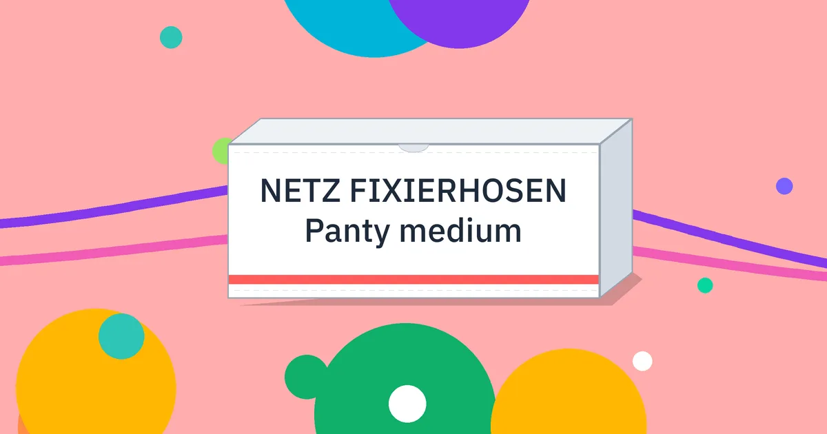 Symbolbild: Packung mit der Aufschrift NETZ FIXIERHOSEN Panty medium (PZN 09201036) – Verfügbarkeit und Bezug in Apotheken in Frankfurt am Main