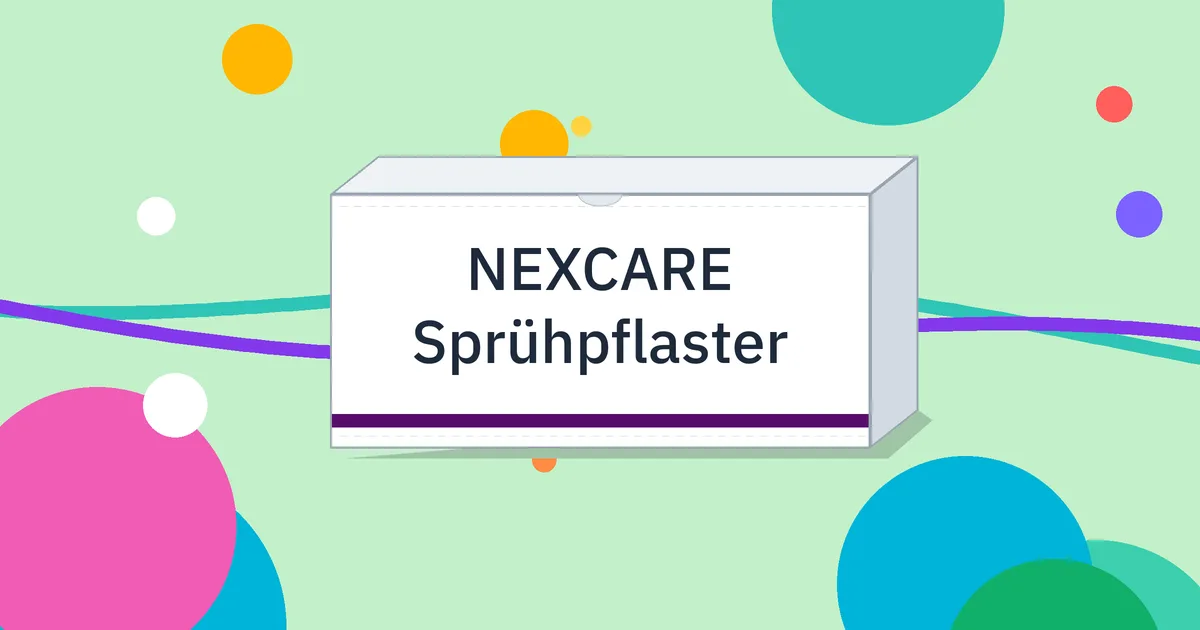 Symbolbild: Packung mit der Aufschrift NEXCARE Sprühpflaster (PZN 18087622) – Verfügbarkeit und Bezug in Apotheken in Frankfurt am Main