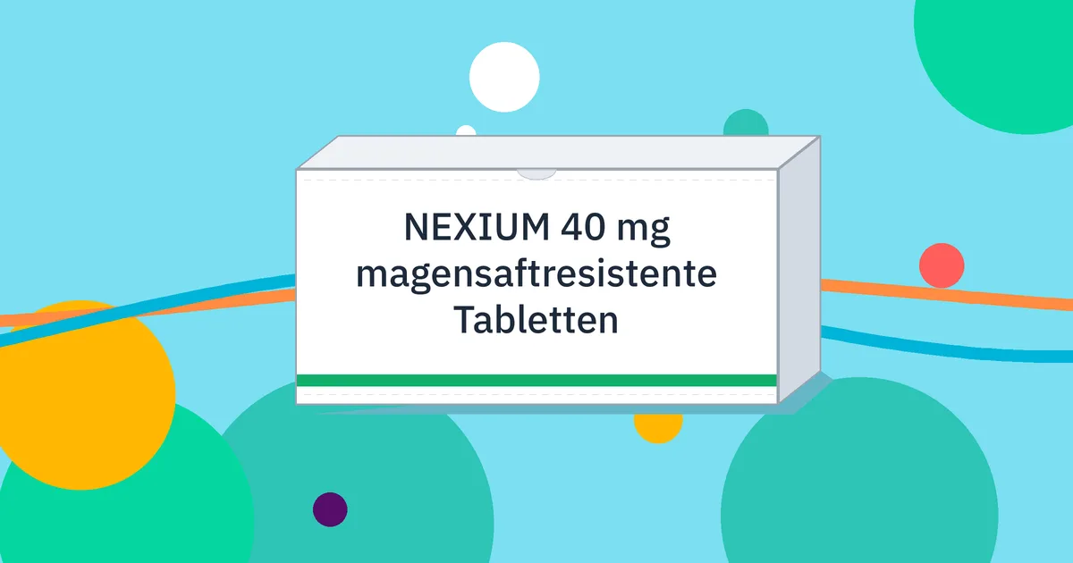 Symbolbild: Packung mit der Aufschrift NEXIUM 40 mg magensaftresistente Tabletten (PZN 17883570) – Verfügbarkeit und Bezug in Apotheken in Frankfurt am Main