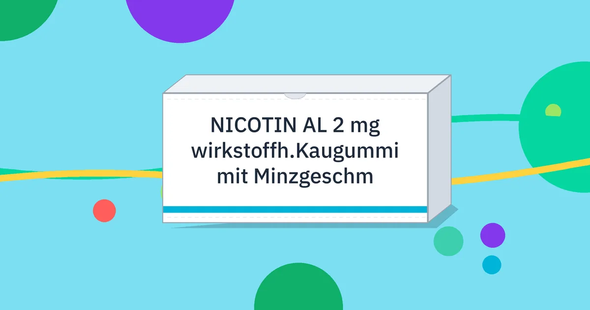 Symbolbild: Packung mit der Aufschrift NICOTIN AL 2 mg wirkstoffh.Kaugummi mit Minzgeschm (PZN 20335665) – Verfügbarkeit und Bezug in Apotheken in Frankfurt am Main