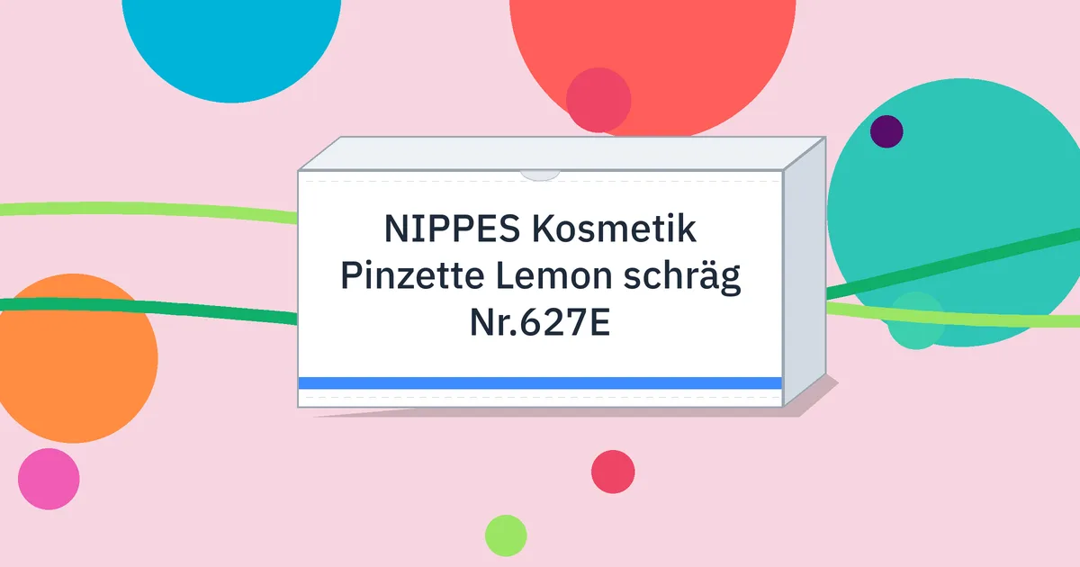Symbolbild: Packung mit der Aufschrift NIPPES Kosmetik Pinzette Lemon schräg Nr.627E (PZN 18787785) – Verfügbarkeit und Bezug in Apotheken in Frankfurt am Main