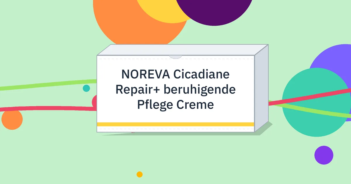 Symbolbild: Packung mit der Aufschrift NOREVA Cicadiane Repair+ beruhigende Pflege Creme (PZN 20645963) – Verfügbarkeit und Bezug in Apotheken in Frankfurt am Main