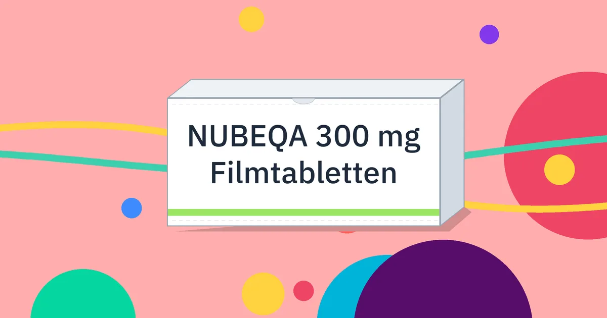 Symbolbild: Packung mit der Aufschrift NUBEQA 300 mg Filmtabletten (PZN 19436295) – Verfügbarkeit und Bezug in Apotheken in Frankfurt am Main