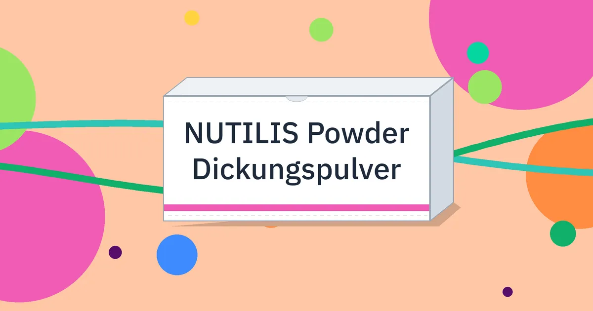 Symbolbild: Packung mit der Aufschrift NUTILIS Powder Dickungspulver (PZN 07135631) – Verfügbarkeit und Bezug in Apotheken in Frankfurt am Main