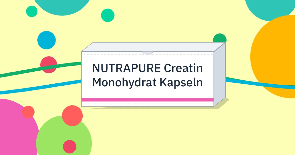 Symbolbild: Packung mit der Aufschrift NUTRAPURE Creatin Monohydrat Kapseln (PZN 20541608) – Verfügbarkeit und Bezug in Apotheken in Frankfurt am Main