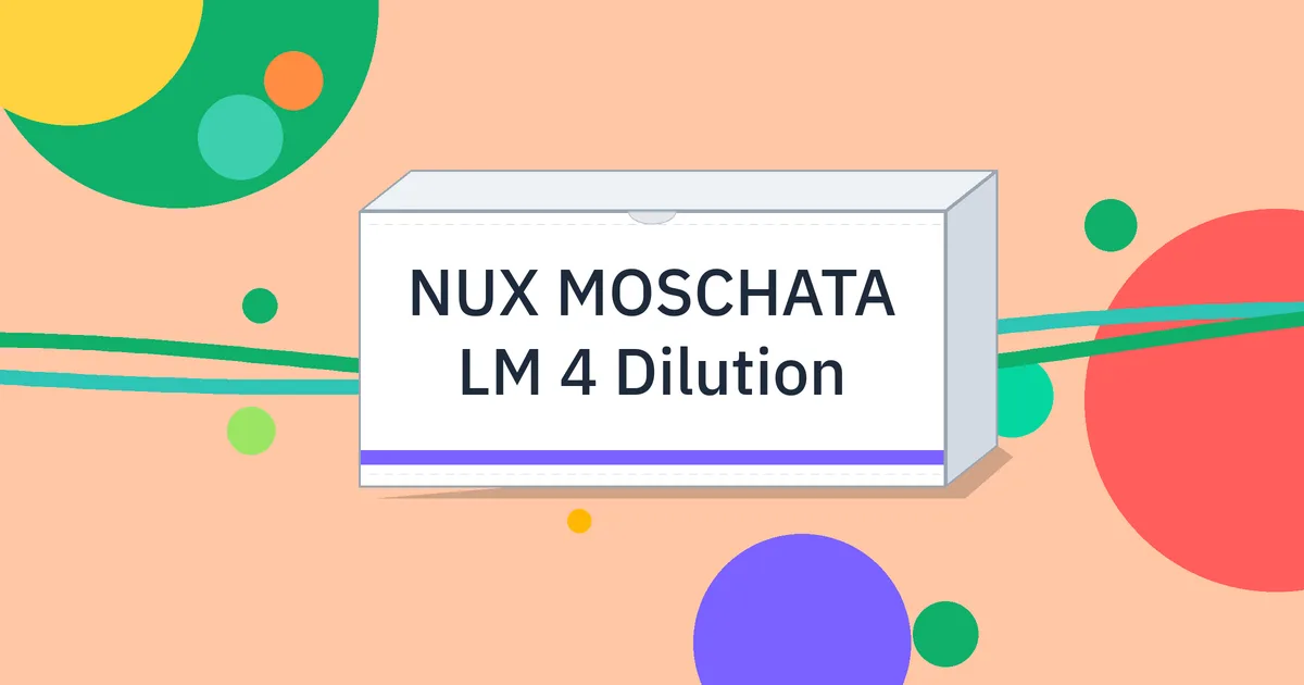 Symbolbild: Packung mit der Aufschrift NUX MOSCHATA LM 4 Dilution (PZN 12969887) – Verfügbarkeit und Bezug in Apotheken in Frankfurt am Main