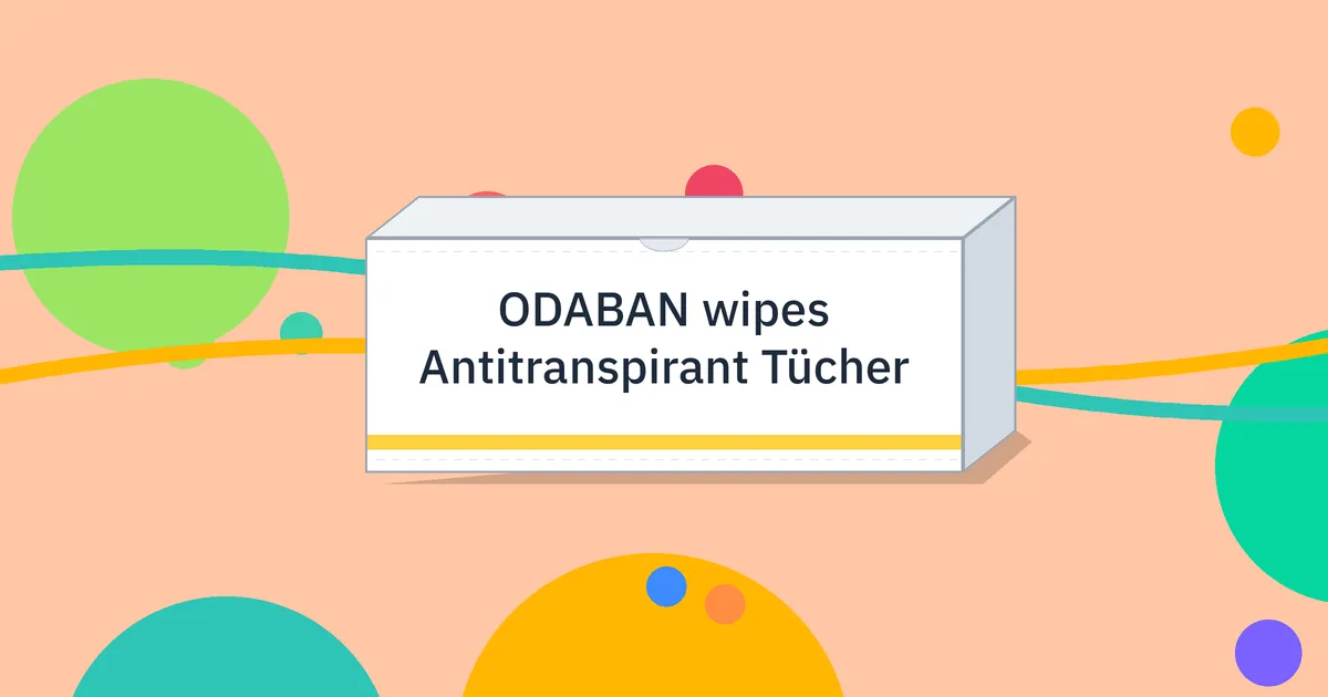 Symbolbild: Packung mit der Aufschrift ODABAN wipes Antitranspirant Tücher (PZN 20045424) – Verfügbarkeit und Bezug in Apotheken in Frankfurt am Main