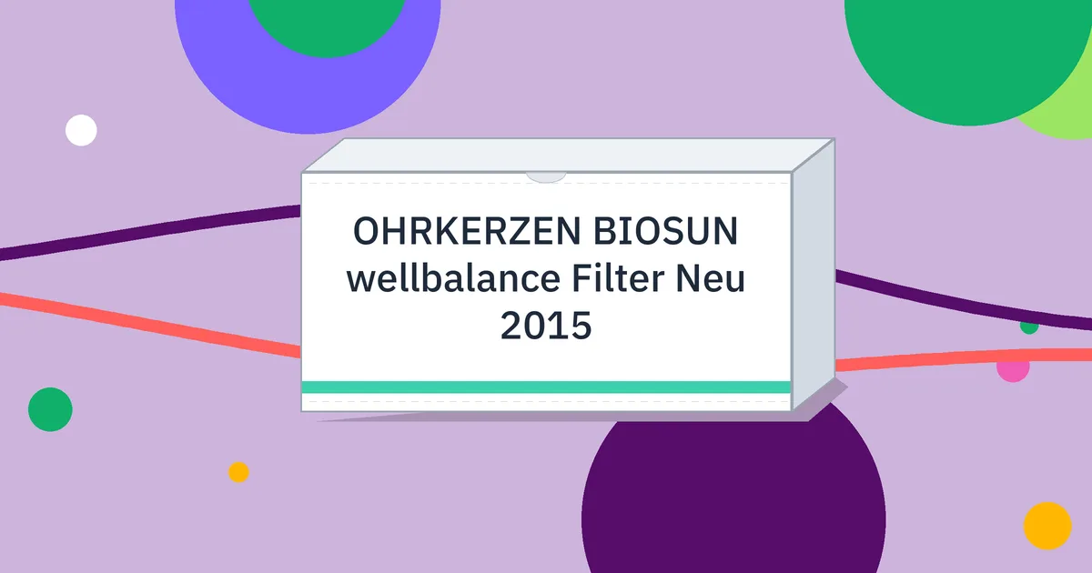 Symbolbild: Packung mit der Aufschrift OHRKERZEN BIOSUN wellbalance Filter Neu 2015 (PZN 11133336) – Verfügbarkeit und Bezug in Apotheken in Frankfurt am Main
