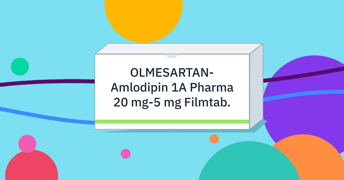 Symbolbild: Packung mit der Aufschrift OLMESARTAN-Amlodipin 1A Pharma 20 mg-5 mg Filmtab. (PZN 13984587) – Verfügbarkeit und Bezug in Apotheken in Frankfurt am Main