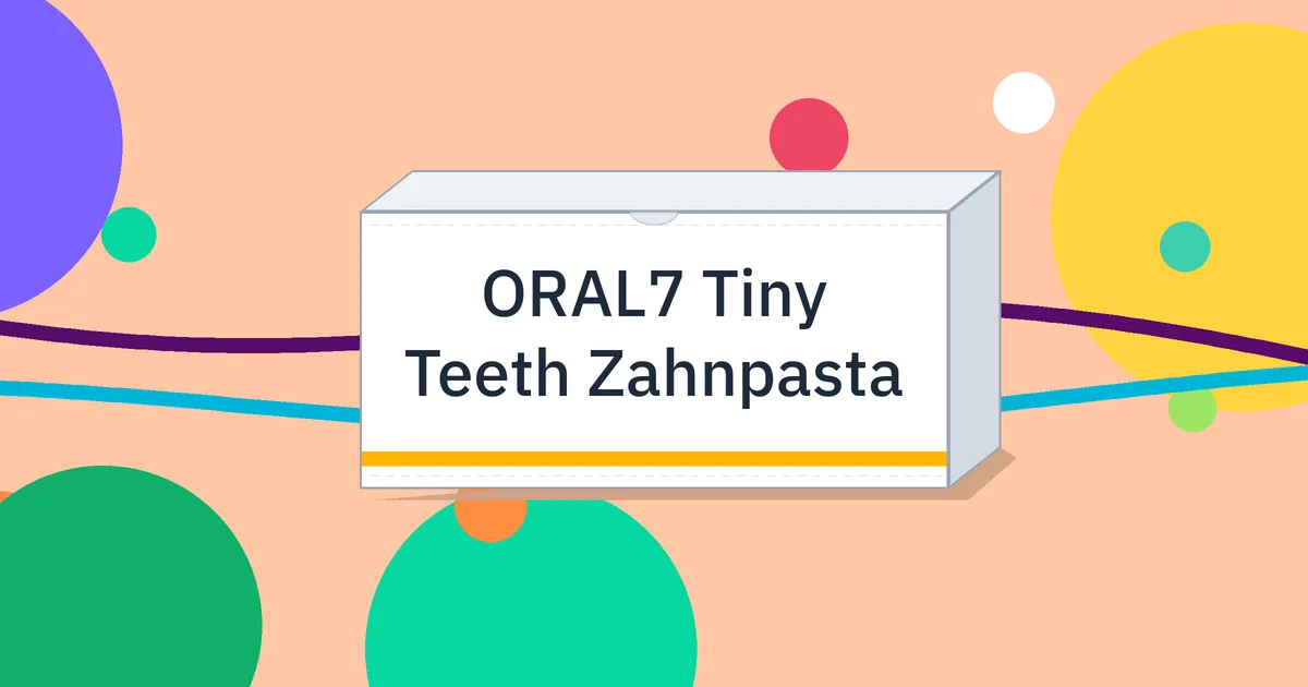 Symbolbild: Packung mit der Aufschrift ORAL7 Tiny Teeth Zahnpasta (PZN 16667870) – Verfügbarkeit und Bezug in Apotheken in Frankfurt am Main