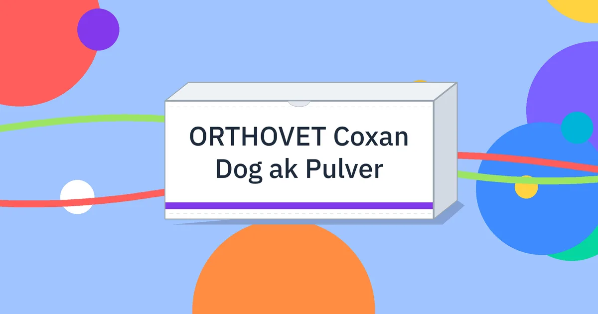 Symbolbild: Packung mit der Aufschrift ORTHOVET Coxan Dog ak Pulver (PZN 19164371) – Verfügbarkeit und Bezug in Apotheken in Frankfurt am Main