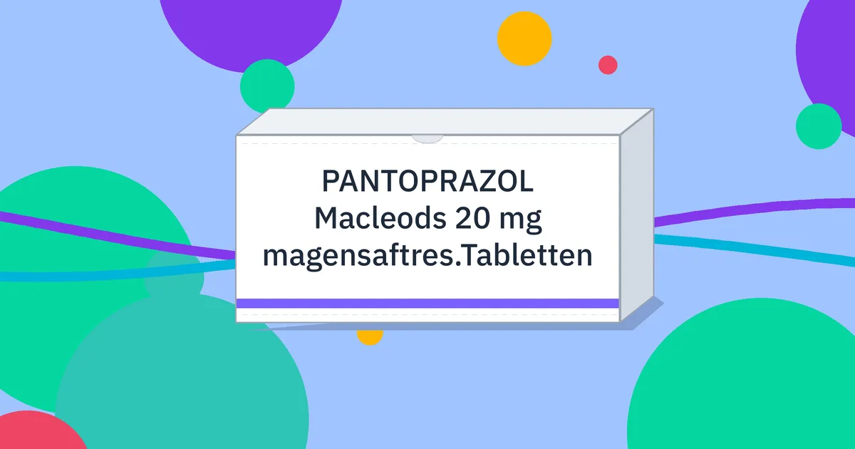 Symbolbild: Packung mit der Aufschrift PANTOPRAZOL Macleods 20 mg magensaftres.Tabletten (PZN 20162437) – Verfügbarkeit und Bezug in Apotheken in Frankfurt am Main