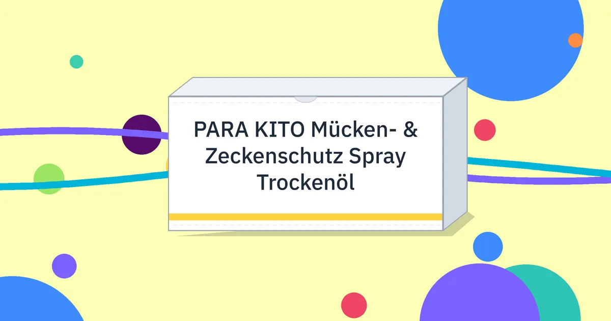 Symbolbild: Packung mit der Aufschrift PARA KITO Mücken- & Zeckenschutz Spray Trockenöl (PZN 16597879) – Verfügbarkeit und Bezug in Apotheken in Frankfurt am Main