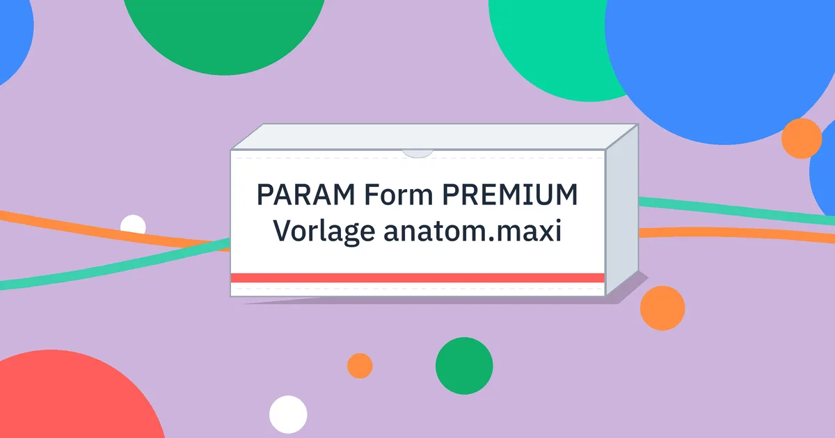 Symbolbild: Packung mit der Aufschrift PARAM Form PREMIUM Vorlage anatom.maxi (PZN 12533397) – Verfügbarkeit und Bezug in Apotheken in Frankfurt am Main