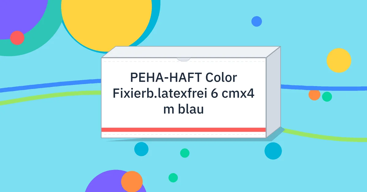 Symbolbild: Packung mit der Aufschrift PEHA-HAFT Color Fixierb.latexfrei 6 cmx4 m blau (PZN 11124923) – Verfügbarkeit und Bezug in Apotheken in Frankfurt am Main
