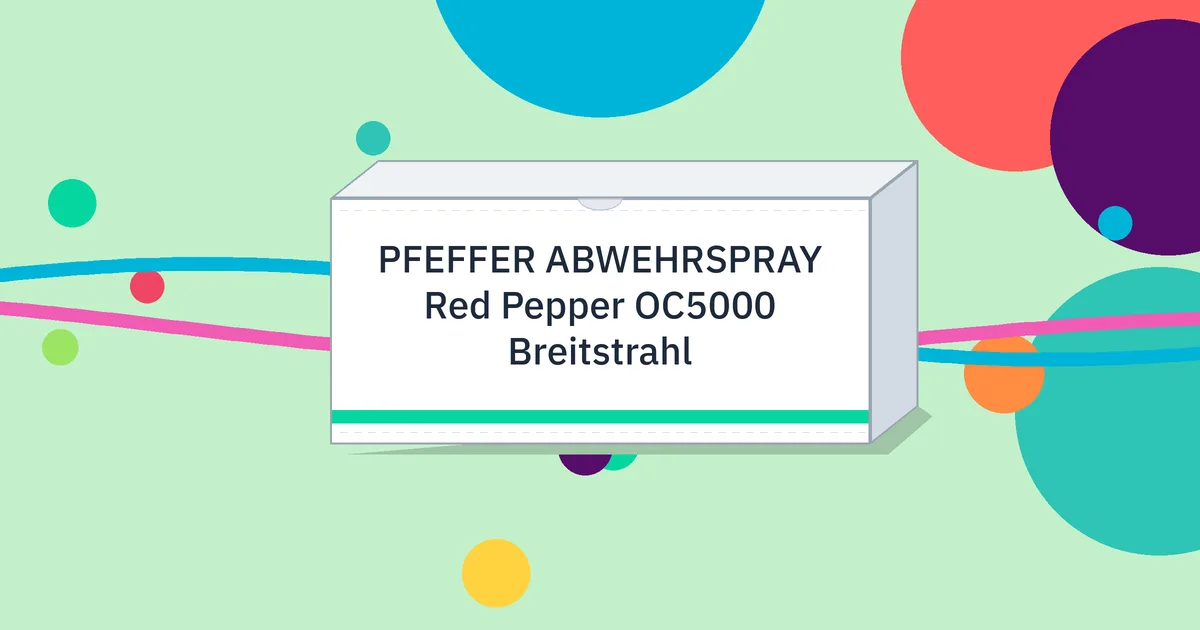 Symbolbild: Packung mit der Aufschrift PFEFFER ABWEHRSPRAY Red Pepper OC5000 Breitstrahl (PZN 12386660) – Verfügbarkeit und Bezug in Apotheken in Frankfurt am Main