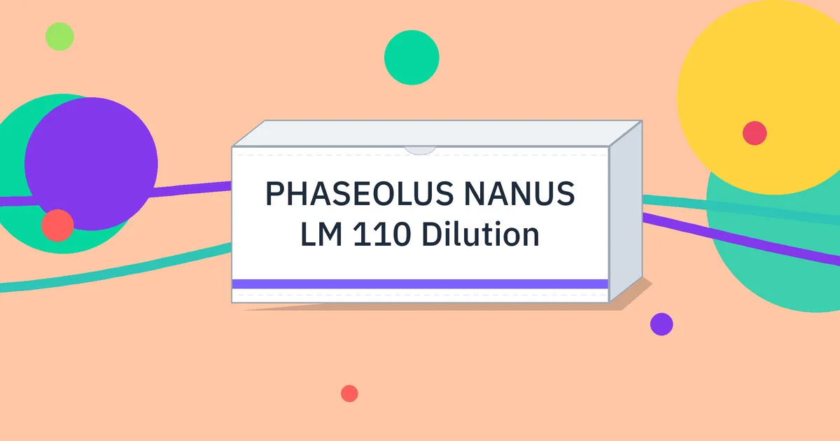 Symbolbild: Packung mit der Aufschrift PHASEOLUS NANUS LM 110 Dilution (PZN 13637265) – Verfügbarkeit und Bezug in Apotheken in Frankfurt am Main