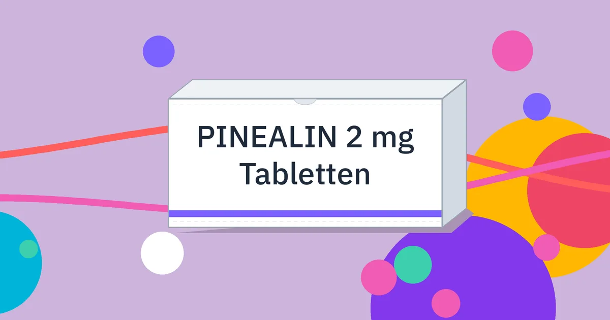 Symbolbild: Packung mit der Aufschrift PINEALIN 2 mg Tabletten (PZN 19140376) – Verfügbarkeit und Bezug in Apotheken in Frankfurt am Main