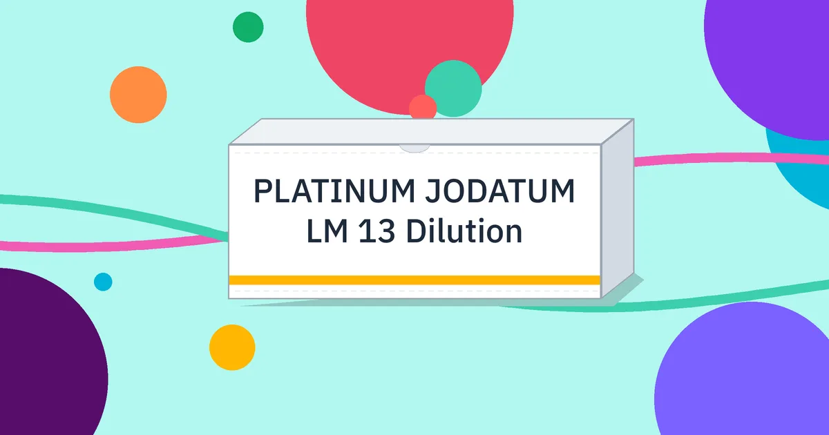 Symbolbild: Packung mit der Aufschrift PLATINUM JODATUM LM 13 Dilution (PZN 13647619) – Verfügbarkeit und Bezug in Apotheken in Frankfurt am Main