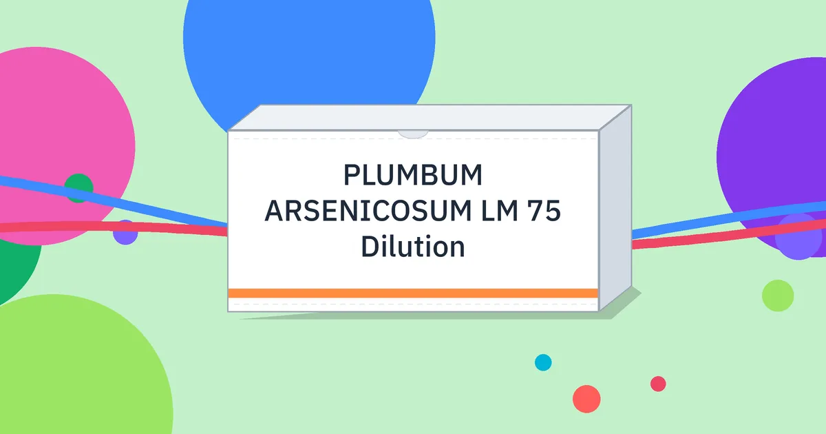 Symbolbild: Packung mit der Aufschrift PLUMBUM ARSENICOSUM LM 75 Dilution (PZN 13039558) – Verfügbarkeit und Bezug in Apotheken in Frankfurt am Main