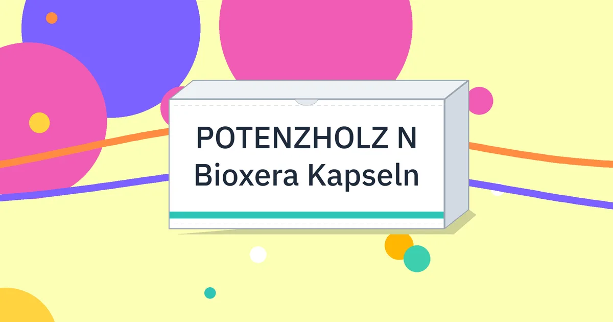 Symbolbild: Packung mit der Aufschrift POTENZHOLZ N Bioxera Kapseln (PZN 00004512) – Verfügbarkeit und Bezug in Apotheken in Frankfurt am Main
