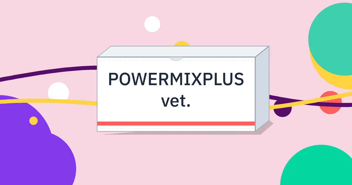 Symbolbild: Packung mit der Aufschrift POWERMIXPLUS vet. (PZN 06462919) – Verfügbarkeit und Bezug in Apotheken in Frankfurt am Main