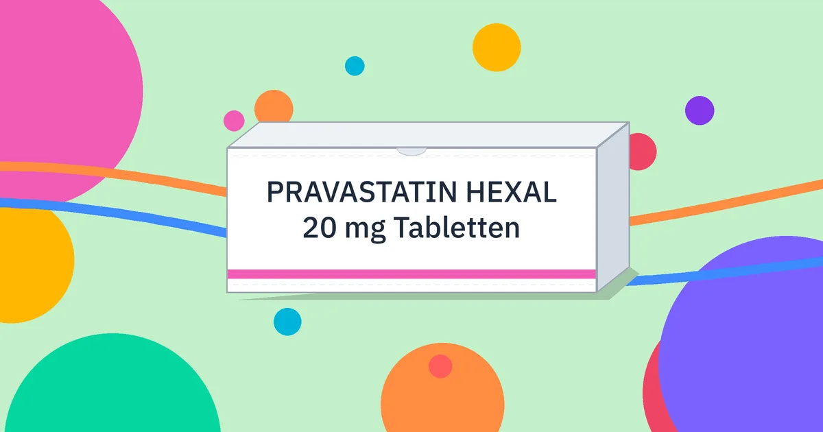 Symbolbild: Packung mit der Aufschrift PRAVASTATIN HEXAL 20 mg Tabletten (PZN 00556418) – Verfügbarkeit und Bezug in Apotheken in Frankfurt am Main