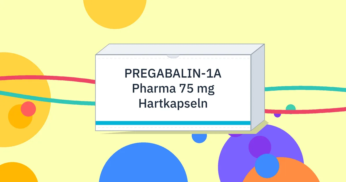 Symbolbild: Packung mit der Aufschrift PREGABALIN-1A Pharma 75 mg Hartkapseln (PZN 10973086) – Verfügbarkeit und Bezug in Apotheken in Frankfurt am Main