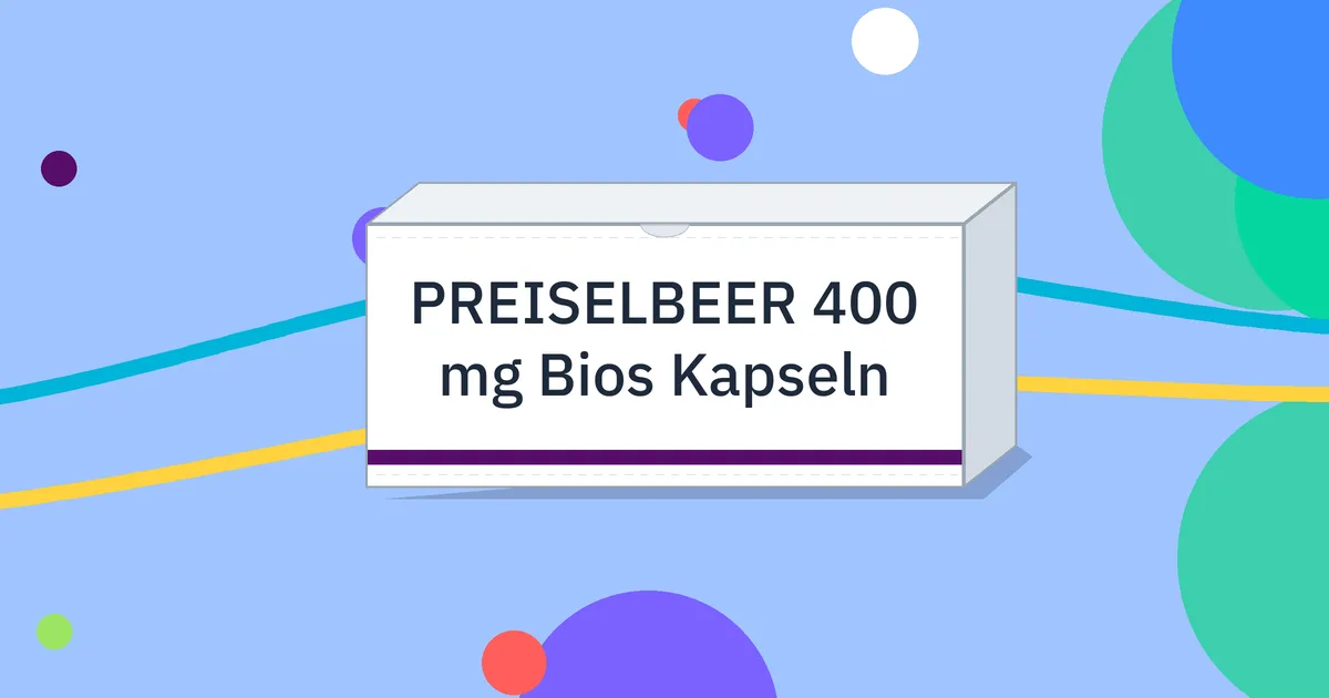Symbolbild: Packung mit der Aufschrift PREISELBEER 400 mg Bios Kapseln (PZN 00777384) – Verfügbarkeit und Bezug in Apotheken in Frankfurt am Main