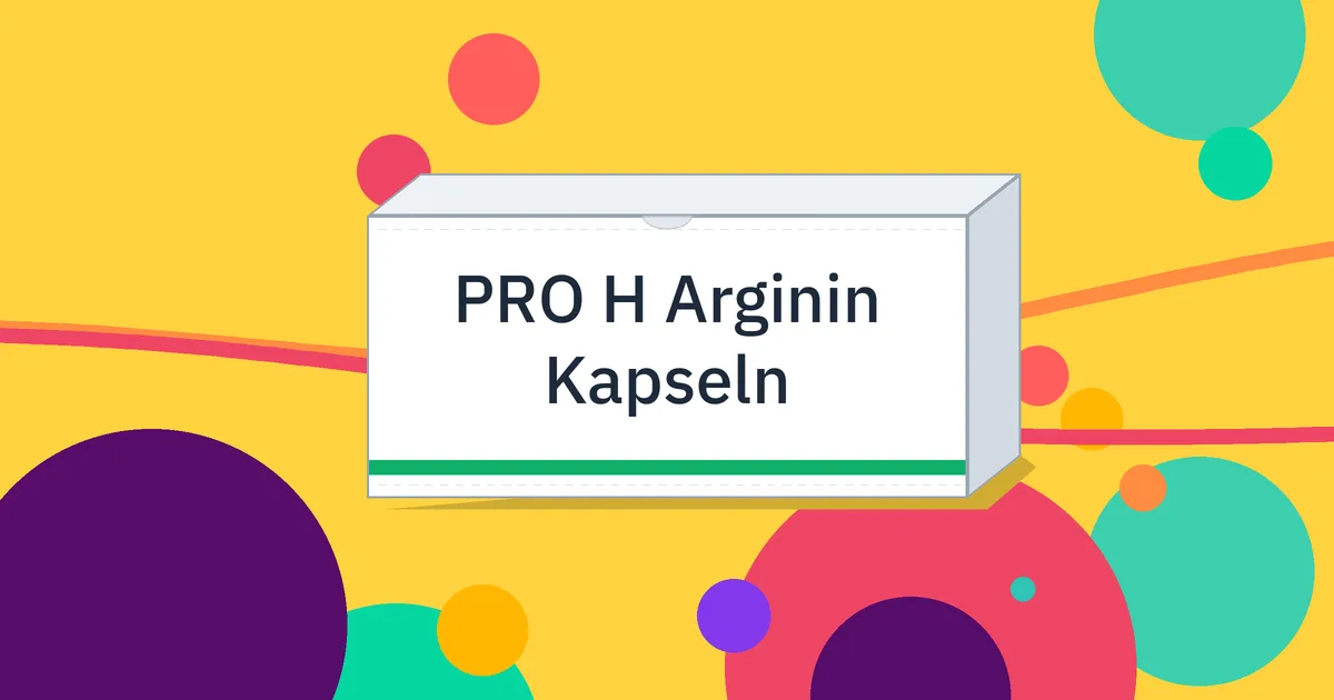 Symbolbild: Packung mit der Aufschrift PRO H Arginin Kapseln (PZN 08842299) – Verfügbarkeit und Bezug in Apotheken in Frankfurt am Main