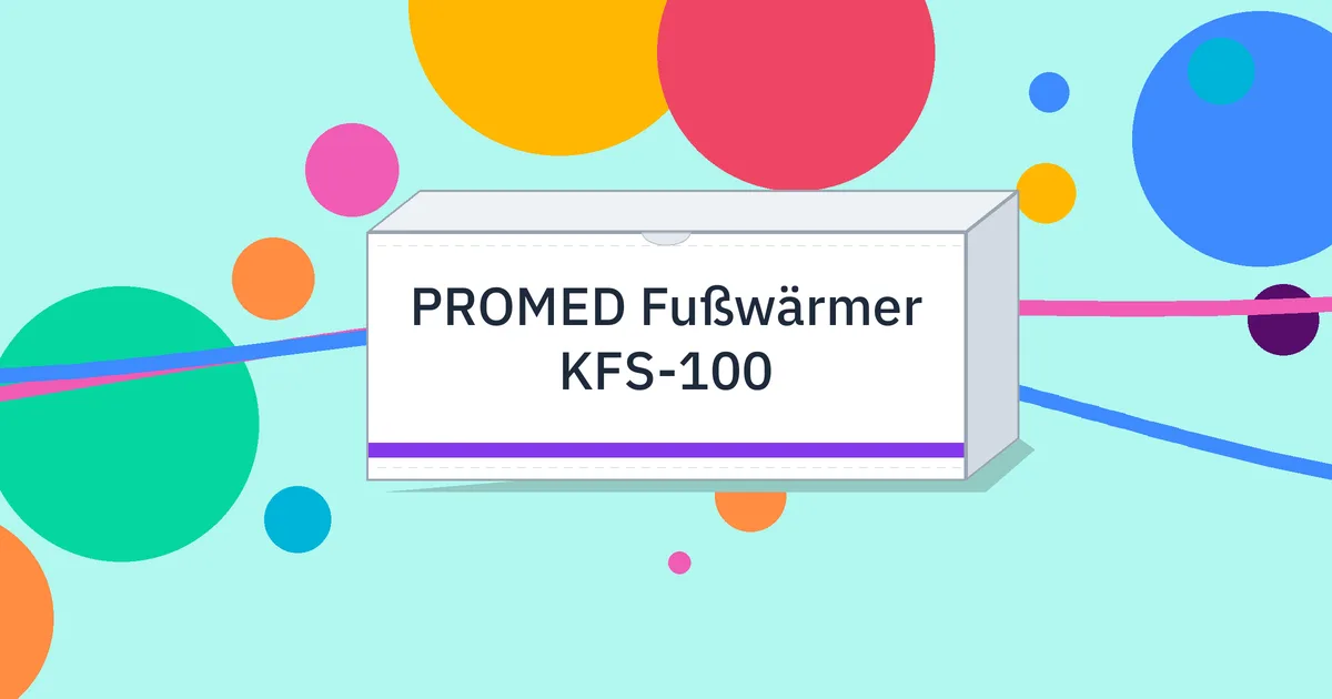 Symbolbild: Packung mit der Aufschrift PROMED Fußwärmer KFS-100 (PZN 12490676) – Verfügbarkeit und Bezug in Apotheken in Frankfurt am Main
