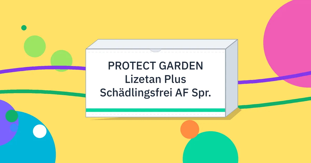 Symbolbild: Packung mit der Aufschrift PROTECT GARDEN Lizetan Plus Schädlingsfrei AF Spr. (PZN 18319771) – Verfügbarkeit und Bezug in Apotheken in Frankfurt am Main