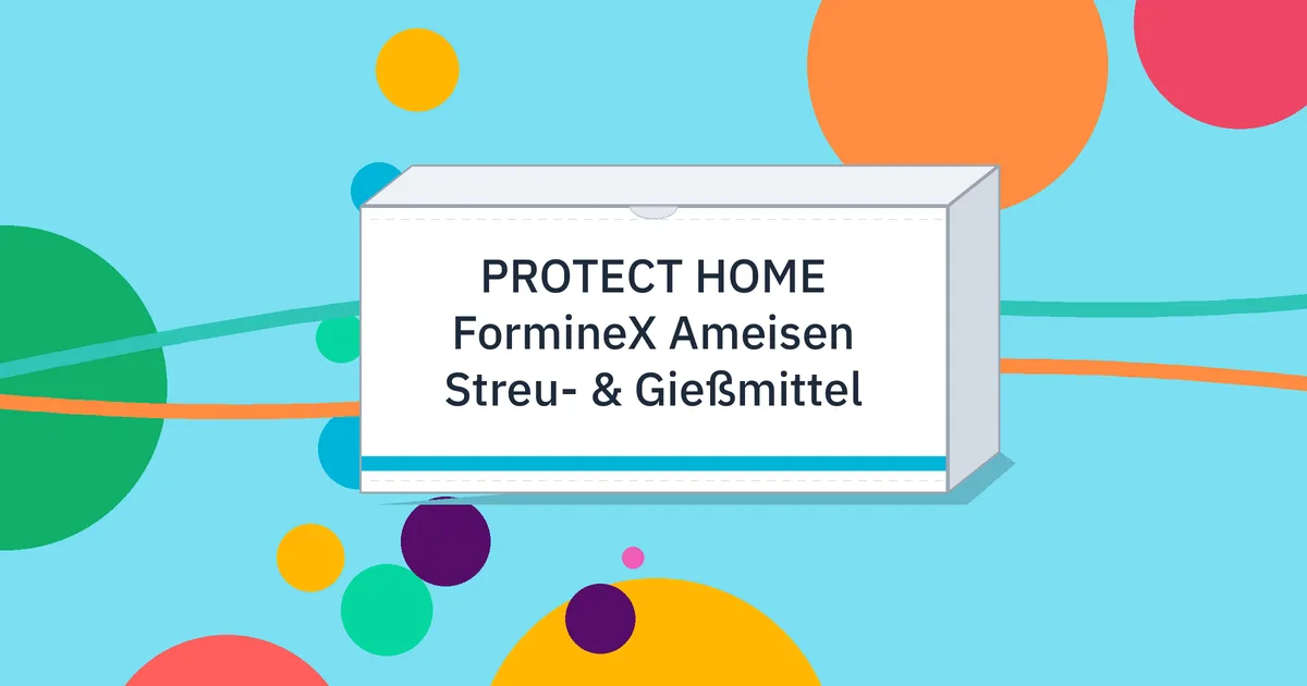 Symbolbild: Packung mit der Aufschrift PROTECT HOME FormineX Ameisen Streu- & Gießmittel (PZN 14361575) – Verfügbarkeit und Bezug in Apotheken in Frankfurt am Main