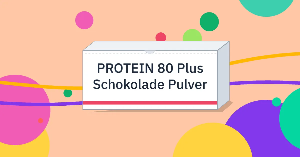 Symbolbild: Packung mit der Aufschrift PROTEIN 80 Plus Schokolade Pulver (PZN 02237539) – Verfügbarkeit und Bezug in Apotheken in Frankfurt am Main