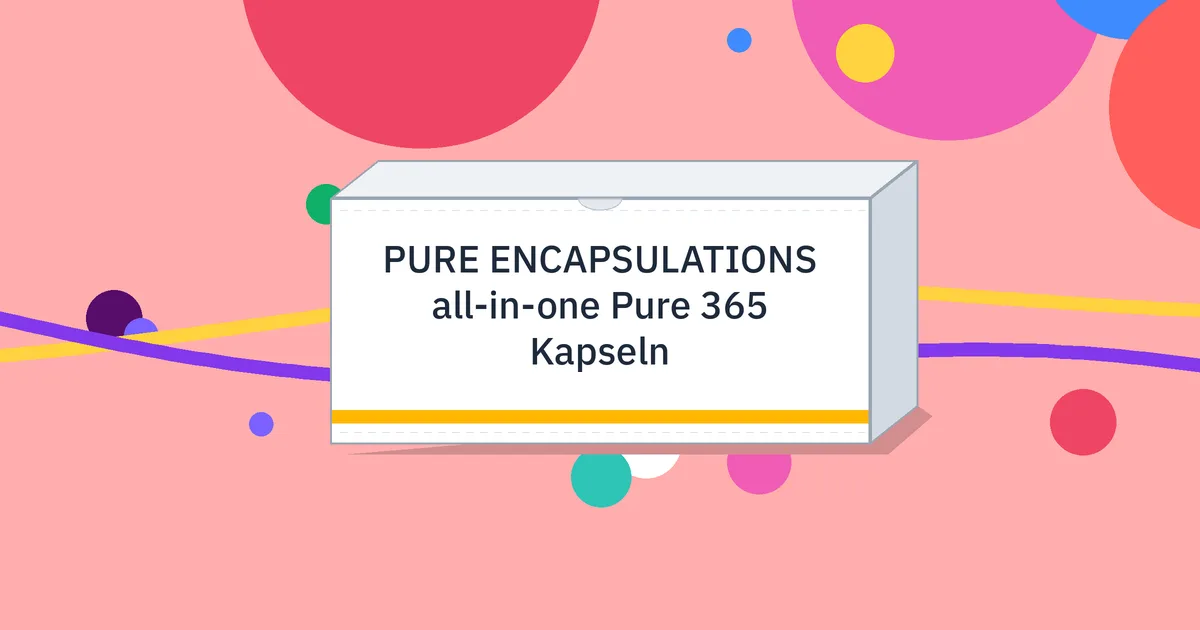 Symbolbild: Packung mit der Aufschrift PURE ENCAPSULATIONS all-in-one Pure 365 Kapseln (PZN 02260538) – Verfügbarkeit und Bezug in Apotheken in Frankfurt am Main