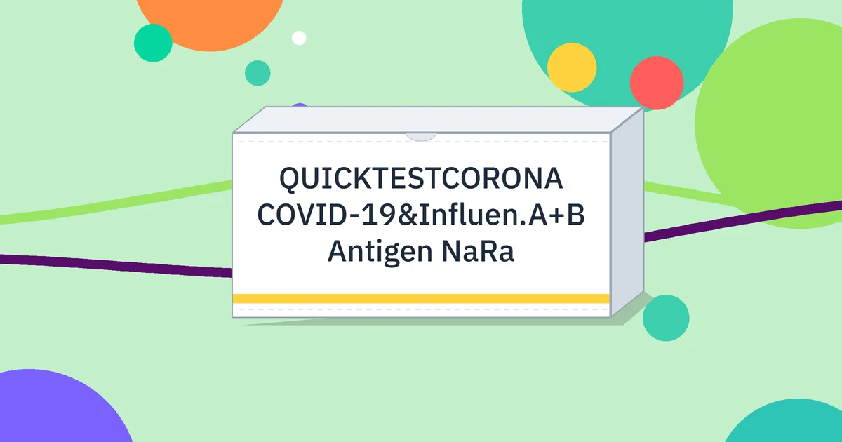 Symbolbild: Packung mit der Aufschrift QUICKTESTCORONA COVID-19&Influen.A+B Antigen NaRa (PZN 16893520) – Verfügbarkeit und Bezug in Apotheken in Frankfurt am Main