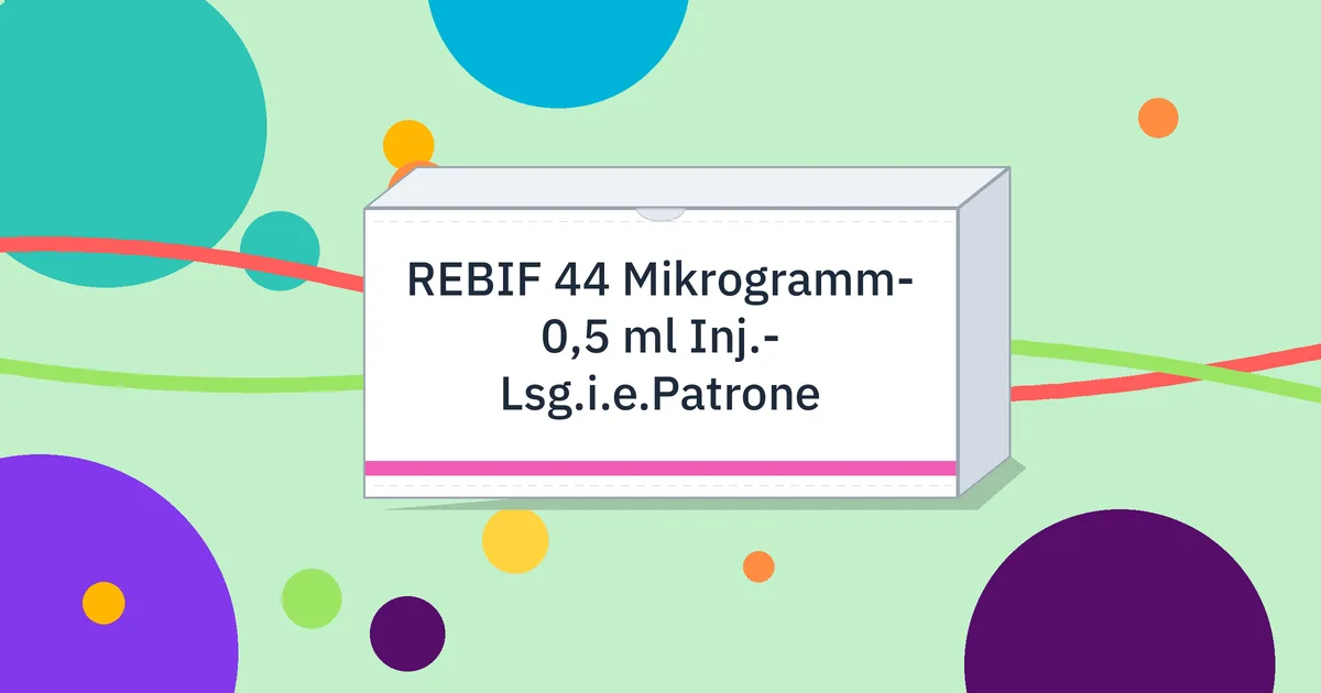 Symbolbild: Packung mit der Aufschrift REBIF 44 Mikrogramm-0,5 ml Inj.-Lsg.i.e.Patrone (PZN 13979801) – Verfügbarkeit und Bezug in Apotheken in Frankfurt am Main
