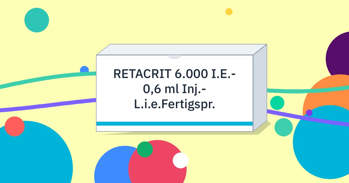 Symbolbild: Packung mit der Aufschrift RETACRIT 6.000 I.E.-0,6 ml Inj.-L.i.e.Fertigspr. (PZN 11144386) – Verfügbarkeit und Bezug in Apotheken in Frankfurt am Main