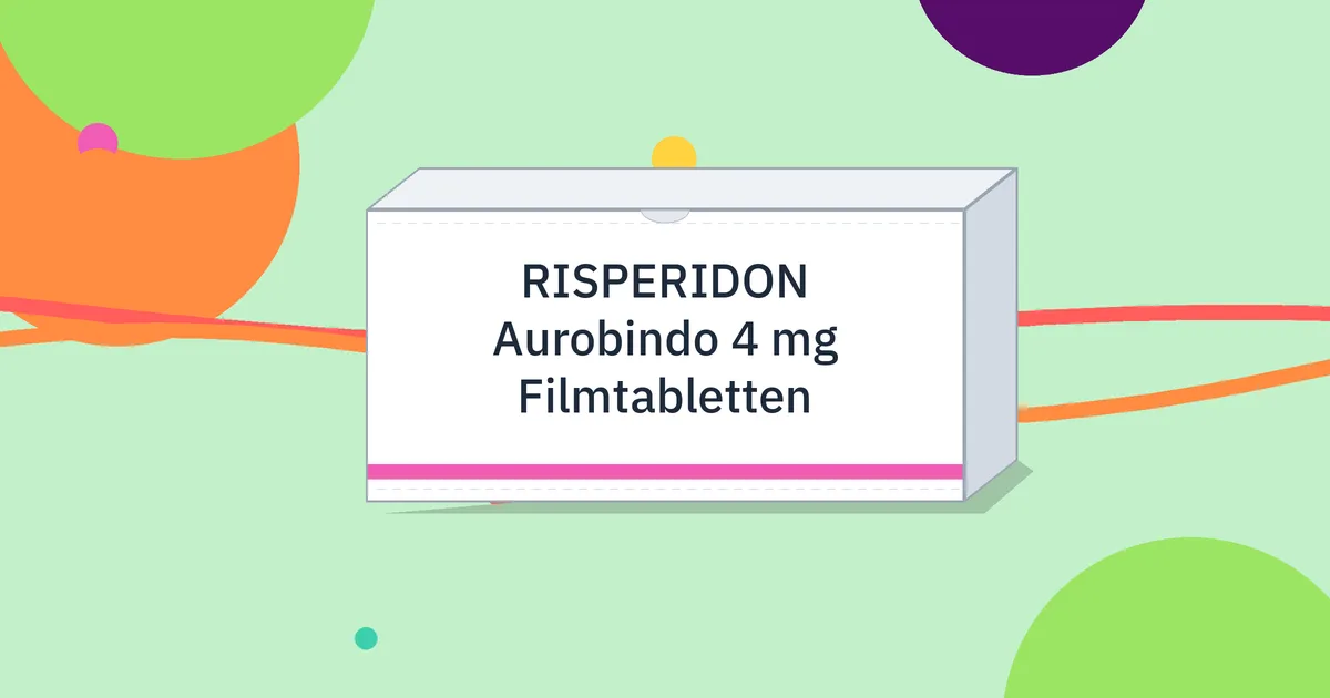 Symbolbild: Packung mit der Aufschrift RISPERIDON Aurobindo 4 mg Filmtabletten (PZN 07713996) – Verfügbarkeit und Bezug in Apotheken in Frankfurt am Main