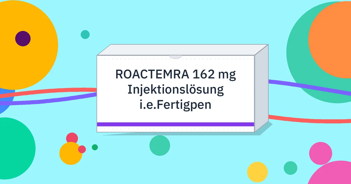 Symbolbild: Packung mit der Aufschrift ROACTEMRA 162 mg Injektionslösung i.e.Fertigpen (PZN 15581770) – Verfügbarkeit und Bezug in Apotheken in Frankfurt am Main