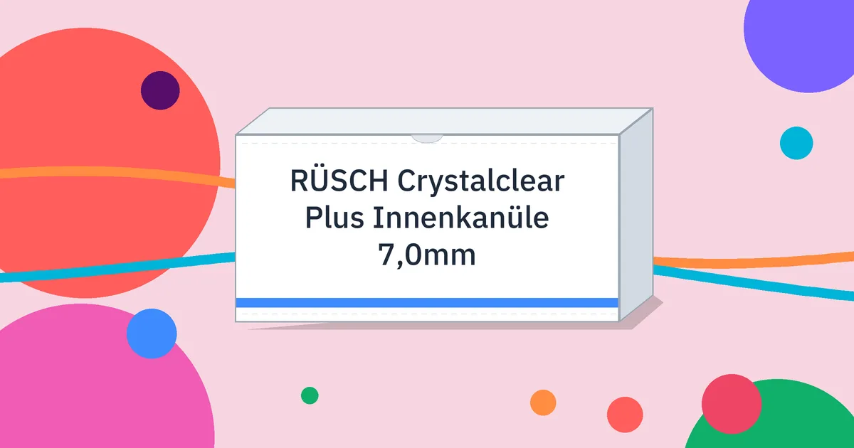 Symbolbild: Packung mit der Aufschrift RÜSCH Crystalclear Plus Innenkanüle 7,0mm (PZN 03434041) – Verfügbarkeit und Bezug in Apotheken in Frankfurt am Main