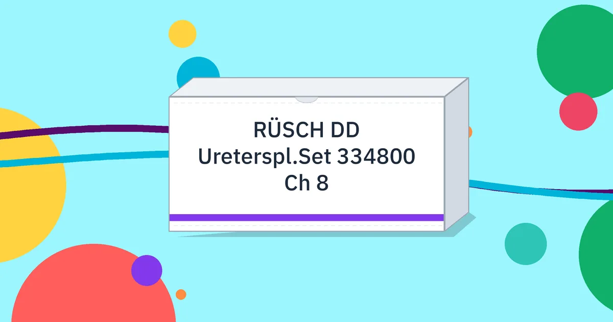 Symbolbild: Packung mit der Aufschrift RÜSCH DD Ureterspl.Set 334800 Ch 8 (PZN 04249707) – Verfügbarkeit und Bezug in Apotheken in Frankfurt am Main