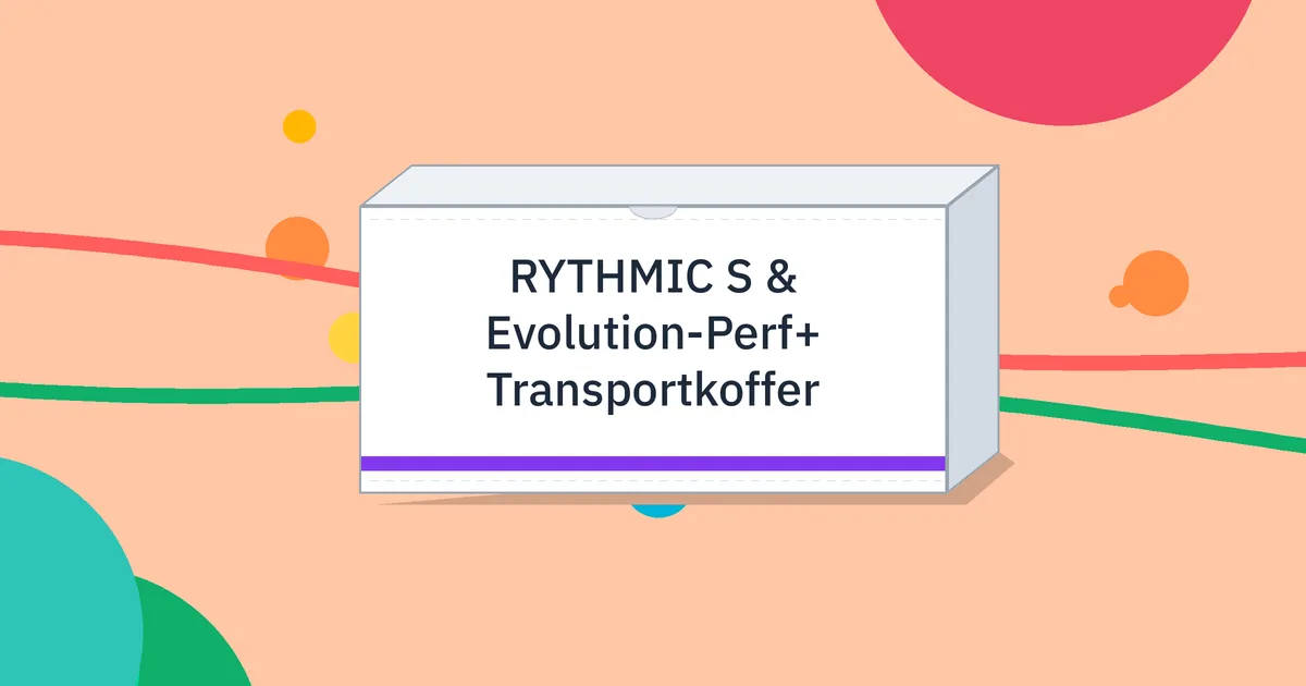 Symbolbild: Packung mit der Aufschrift RYTHMIC S & Evolution-Perf+ Transportkoffer (PZN 18787029) – Verfügbarkeit und Bezug in Apotheken in Frankfurt am Main