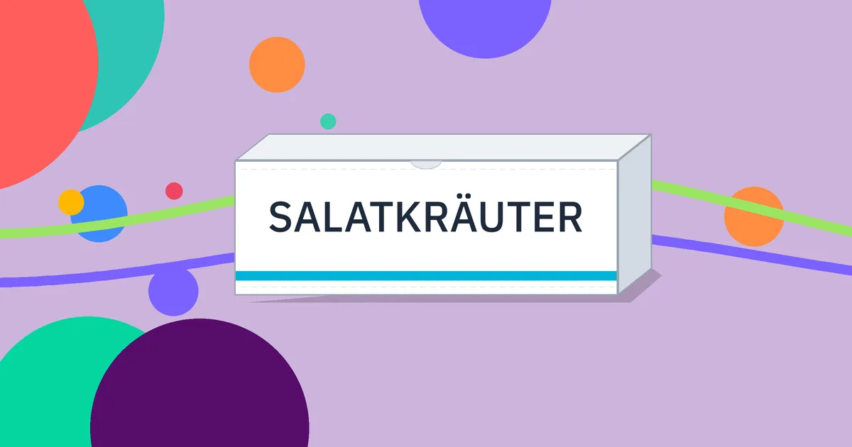 Symbolbild: Packung mit der Aufschrift SALATKRÄUTER (PZN 02044160) – Verfügbarkeit und Bezug in Apotheken in Frankfurt am Main