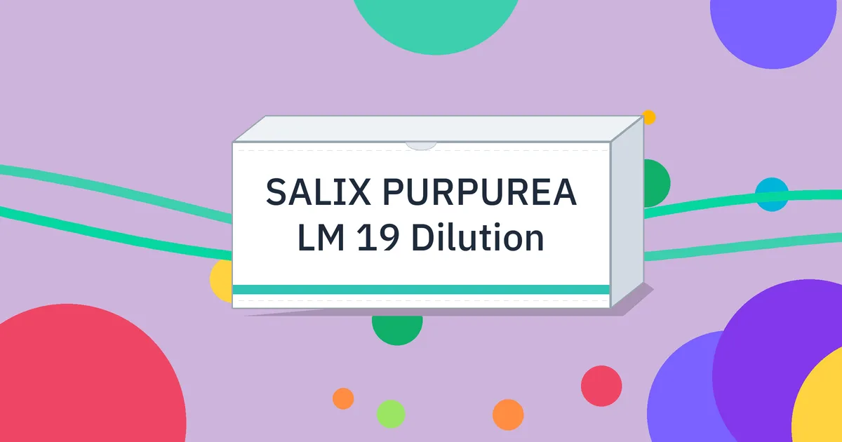 Symbolbild: Packung mit der Aufschrift SALIX PURPUREA LM 19 Dilution (PZN 13178679) – Verfügbarkeit und Bezug in Apotheken in Frankfurt am Main