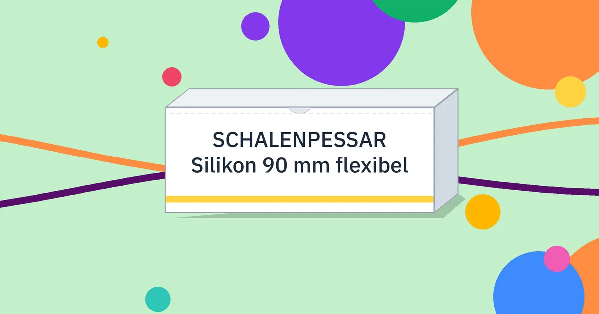 Symbolbild: Packung mit der Aufschrift SCHALENPESSAR Silikon 90 mm flexibel (PZN 03375261) – Verfügbarkeit und Bezug in Apotheken in Frankfurt am Main