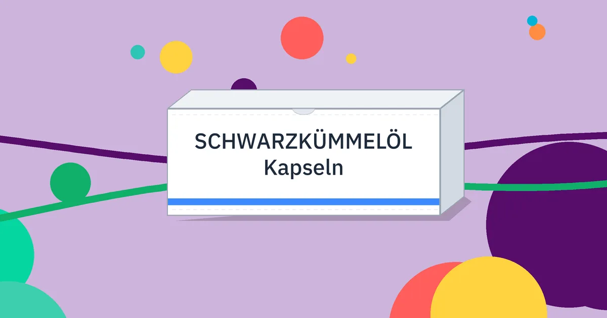 Symbolbild: Packung mit der Aufschrift SCHWARZKÜMMELÖL Kapseln (PZN 07594089) – Verfügbarkeit und Bezug in Apotheken in Frankfurt am Main